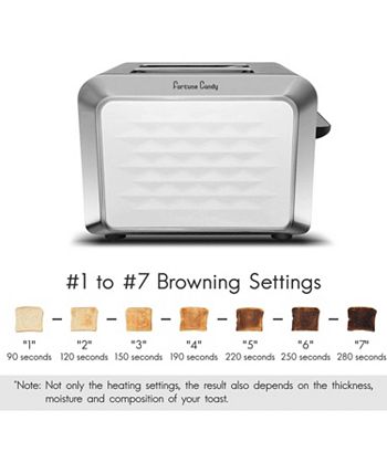 Mega Casa Toaster, Diamond Pattern, 2 Slice, Stainless Steel, Toaster ...