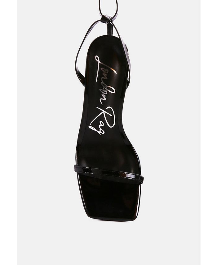 London Rag Women's Lewk Strappy Tie Up Spool Heel Sandals - Macy's