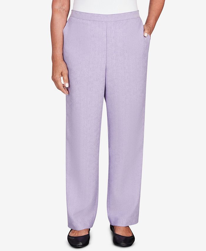 Alfred Dunner Petite Isn't It Romantic Spring Flat Front Pull On Pants ...