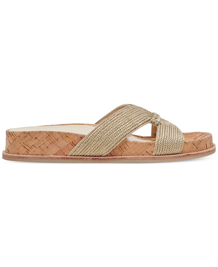 Dolce Vita Women's Selda Raffia Slide Footbed Sandals - Macy's