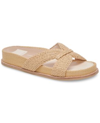 Dolce Vita Women's Selda Raffia Slide Footbed Sandals - Macy's