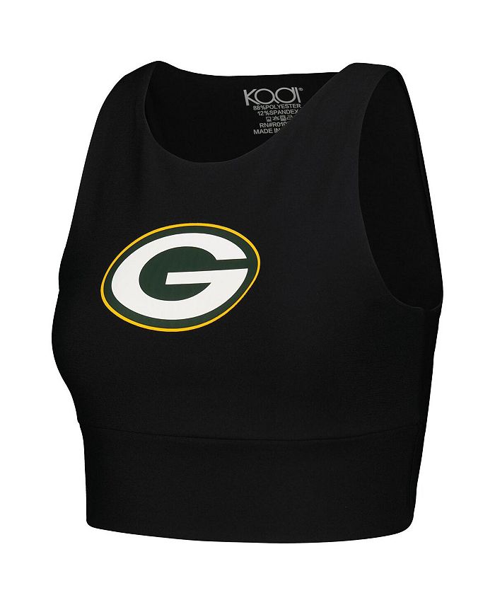 Kadi Brand Women's Black Green Bay Packers Leggings and Midi Bra Set ...