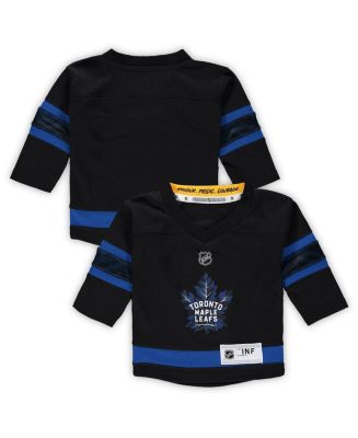 Infant Boys and Girls Black Toronto Maple Leafs Alternate Replica Team ...