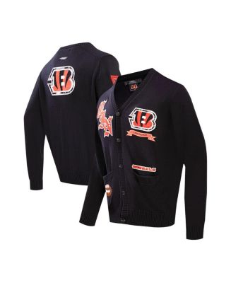 Men's Pro Standard Black Cincinnati Bengals Prep Button-Up Cardigan ...