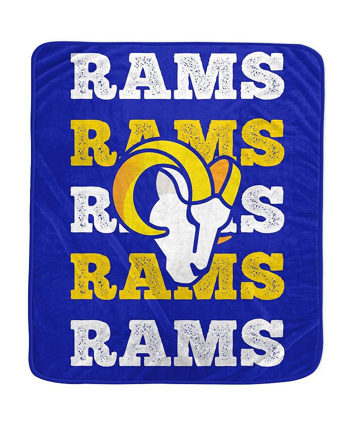 Pegasus Home Fashions Los Angeles Rams 60'' x 70'' Logo Wordmark Plush ...