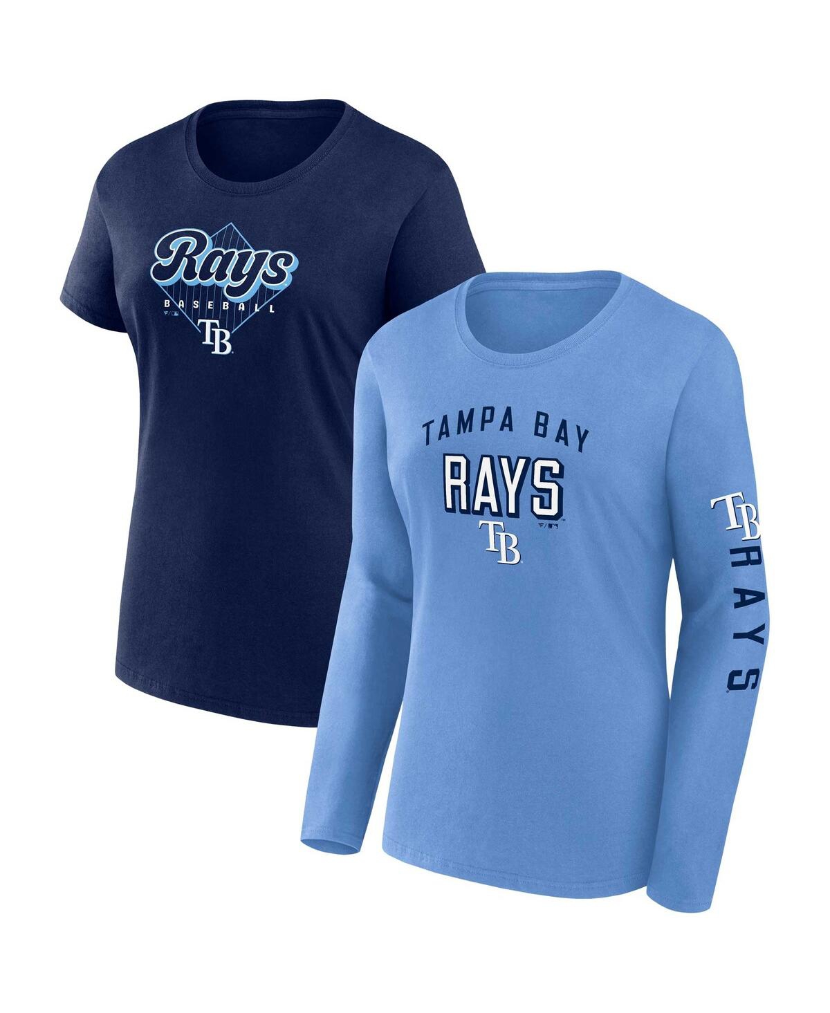 Click here for Womens Fanatics Light Blue  Navy Tampa Bay Rays T-... prices