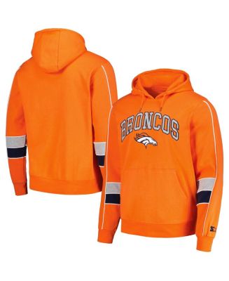 Men's Starter Orange Denver Broncos Captain Pullover Hoodie - Macy's