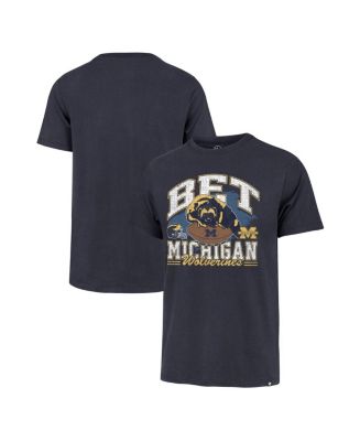 Men's '47 Brand Navy Michigan Wolverines Bet Helmet Franklin T-shirt ...