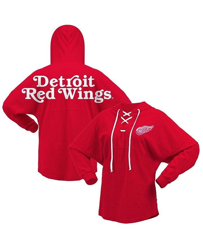 Fanatics Women's Branded Red Detroit Red Wings Jersey Lace-Up V-Neck ...