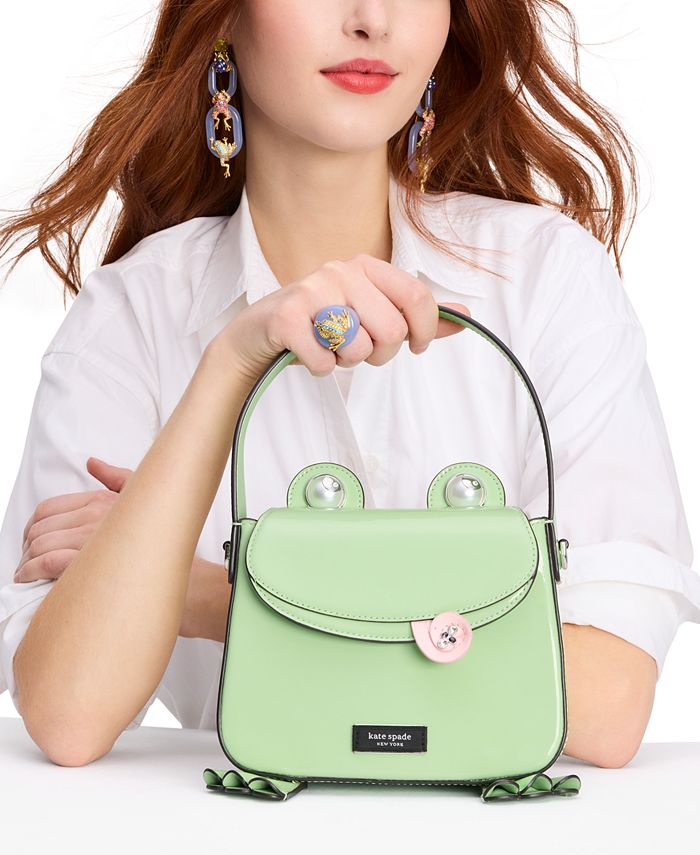 kate spade new york Lily Patent Leather 3D Frog Small Hobo - Macy's