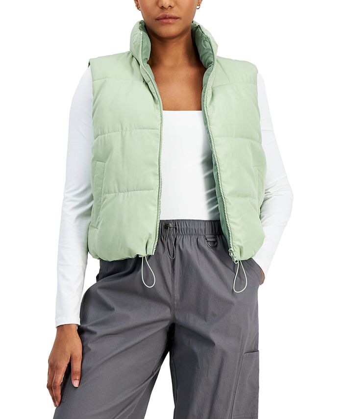 Madden Girl Juniors' Reversible Zip-Front Puffer Vest - Macy's