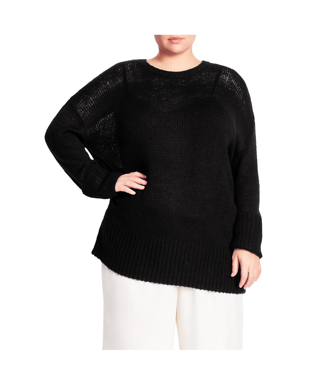 Click here for City Chic Womens Scarlett Sweater - Black prices