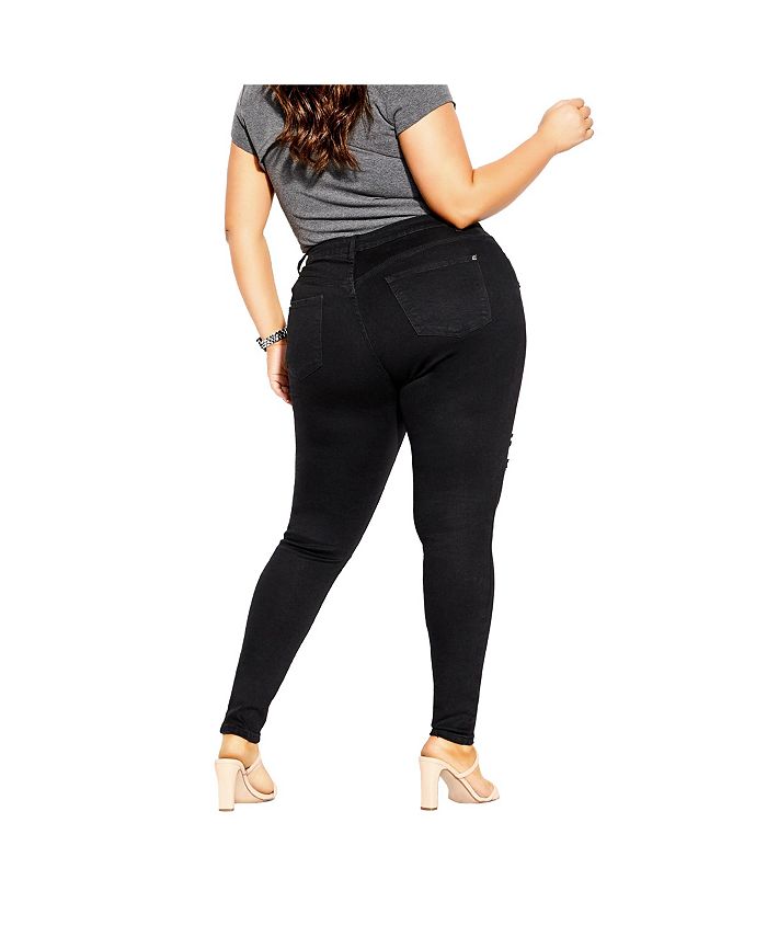 CITY CHIC Plus Size Rock N Roll Skinny Jean - Macy's