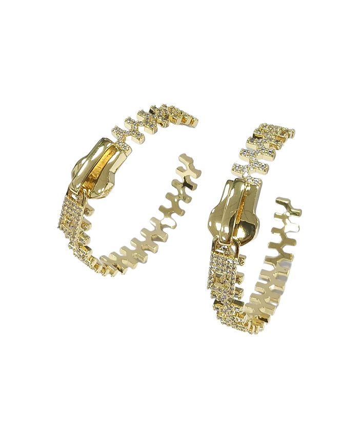 Allison Avery Zipper Hoops - Macy's