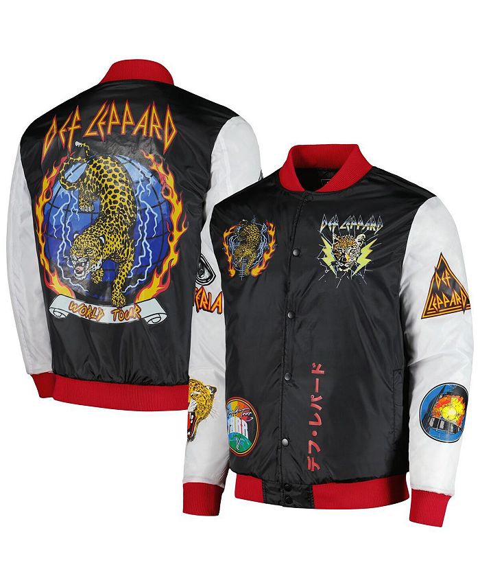 Reason Men's and Women's Black Def Leppard Bomber Full-Snap Jacket - Macy's