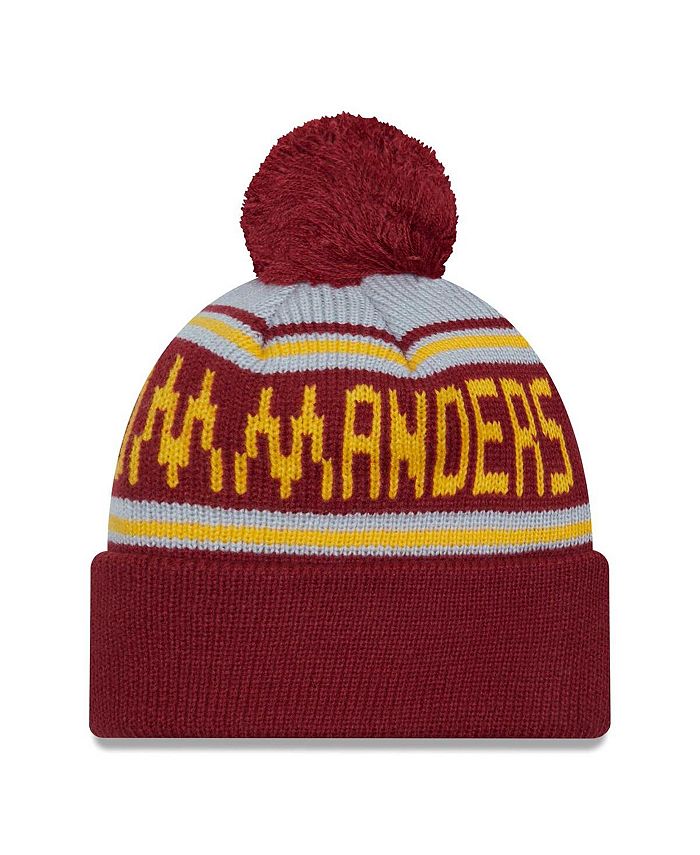 New Era Men's Burgundy Washington Commanders Main Cuffed Knit Hat with ...