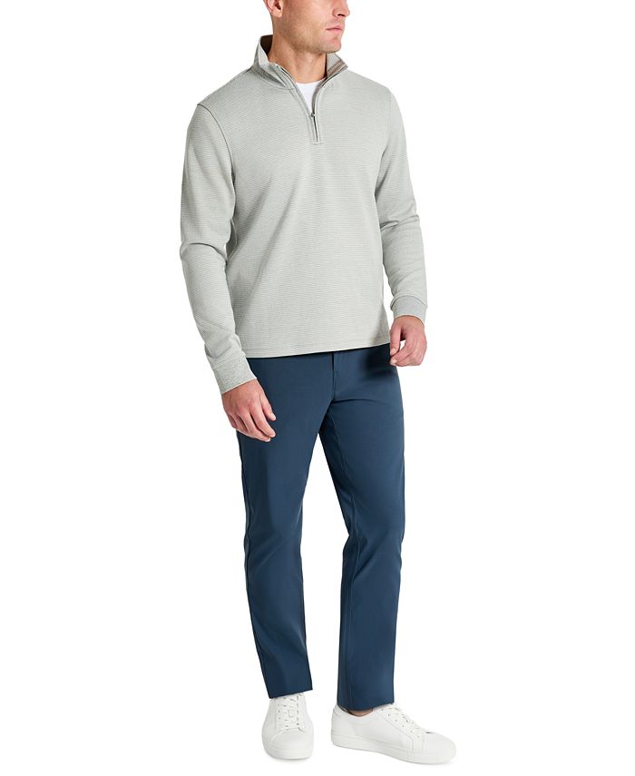 Kenneth Cole Men's Stretch Textured-Knit Quarter-Zip Performance ...