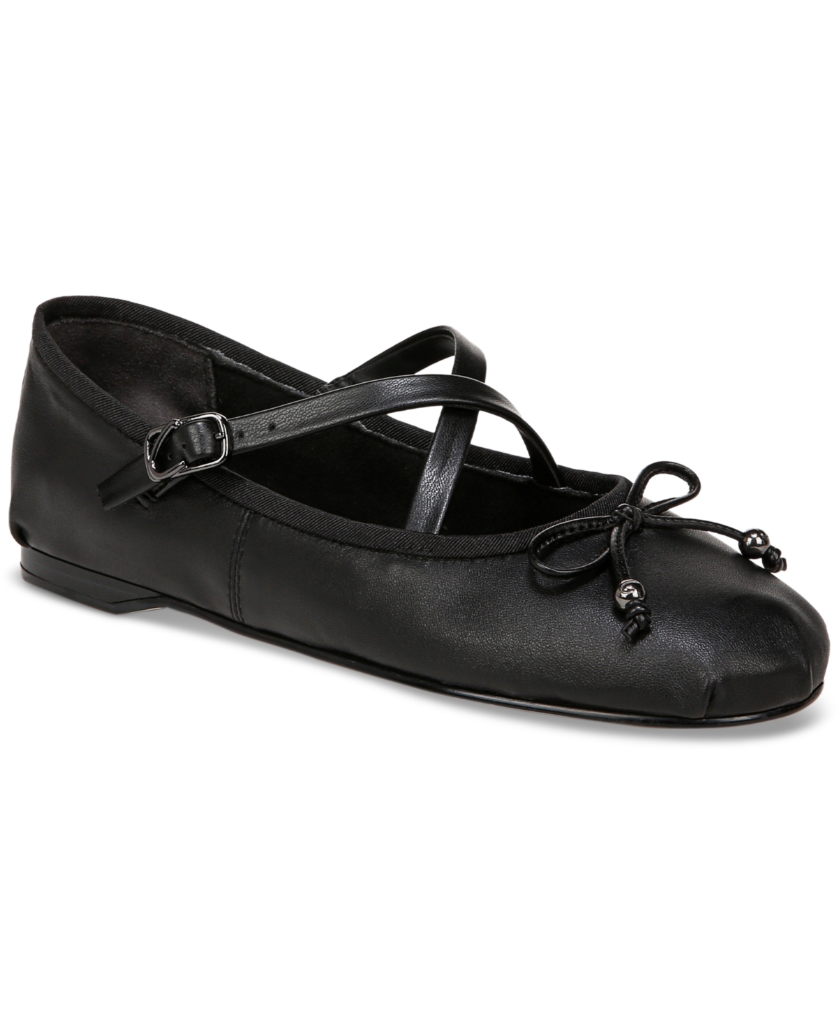 Circus Ny by Sam Edelman Womens Zuri Crossband Ballet Flats - Black Leather