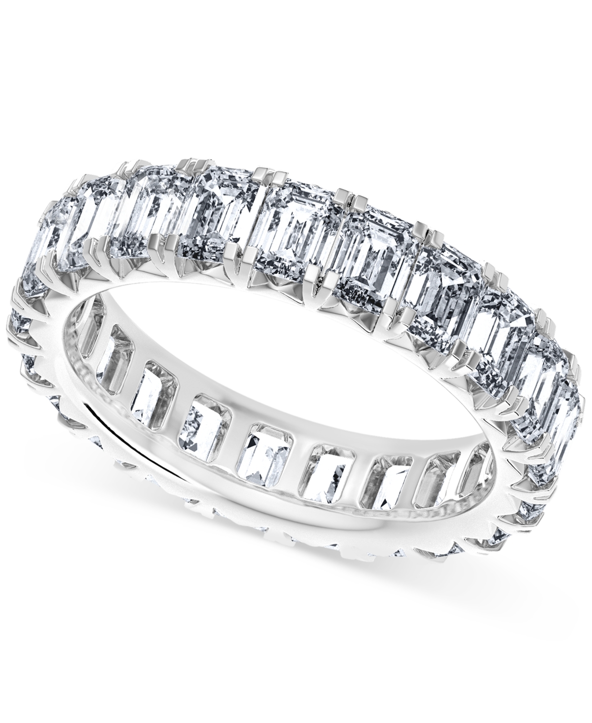 Click here for Diamond Emerald-Cut Eternity Band (5 ct. t.w.) in... prices