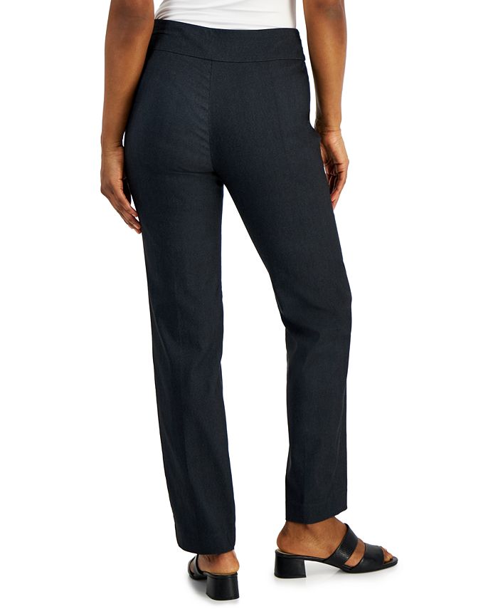 JM Collection Women's Waverly Denim Rivet Pants, Created for Macy's ...
