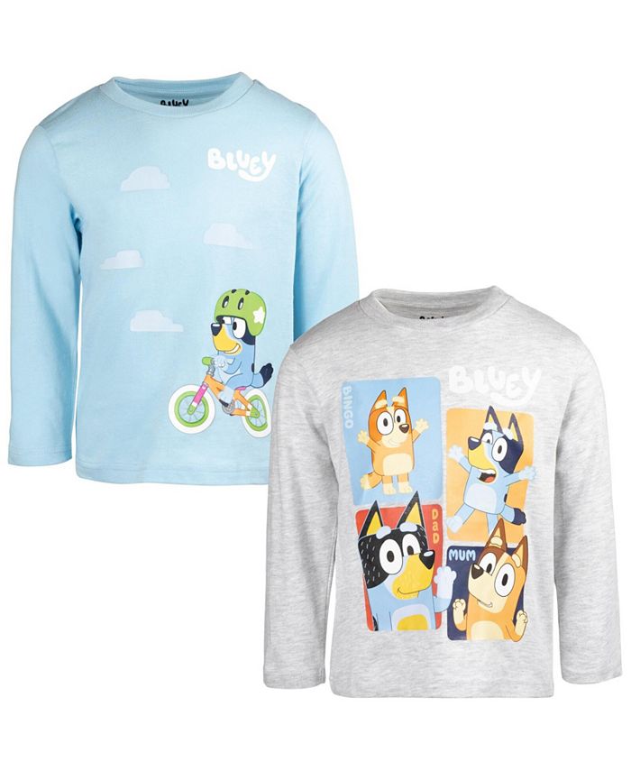 Bluey Kids 2 Pack Long Sleeve Graphic T-Shirt - Macy's