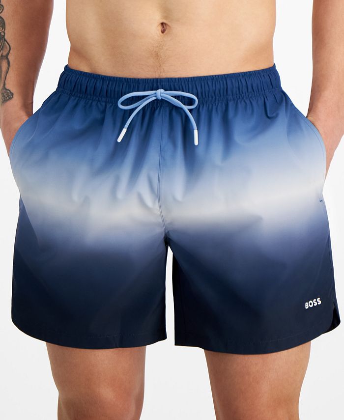 Hugo Boss Men's Color Gradient 5.9" Swim Trunks, Created for Macy's ...