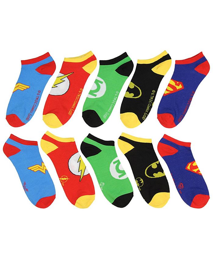 DC Comics Justice League Logos Adult Unisex 5 Pack Superhero Socks ...