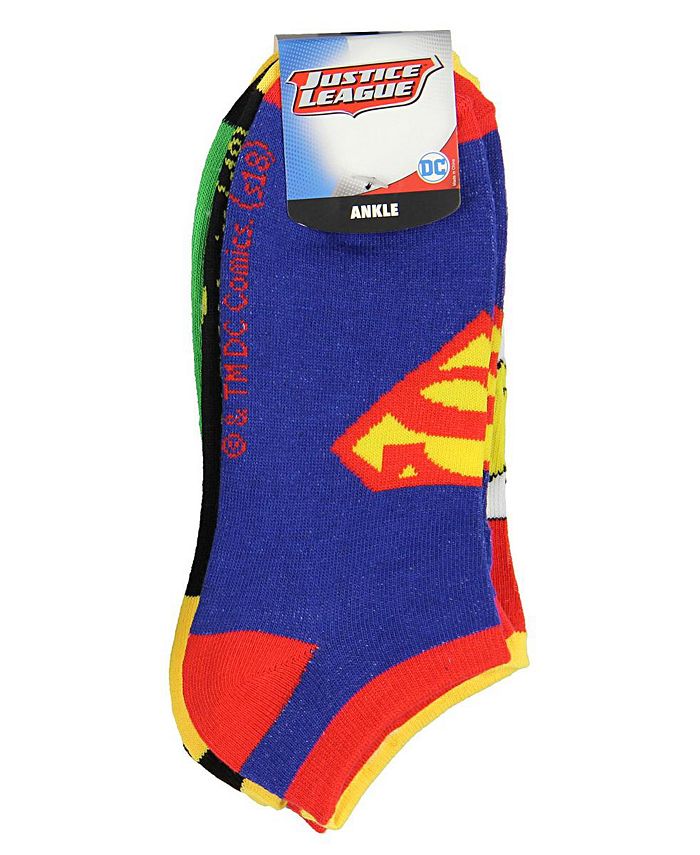 DC Comics Justice League Logos Adult Unisex 5 Pack Superhero Socks ...