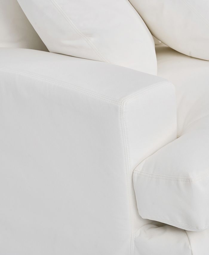 Furniture Brenalee 93" Performance Fabric Slipcover Reversible Chaise ...