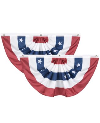 1.5x3 Ft USA Pleated Fan Flag Half Fan Banner American Bunting ...