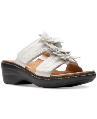 Clarks Merliah Raelyn Flower-Detail Wedge Heel Platform Sandals - Macy's