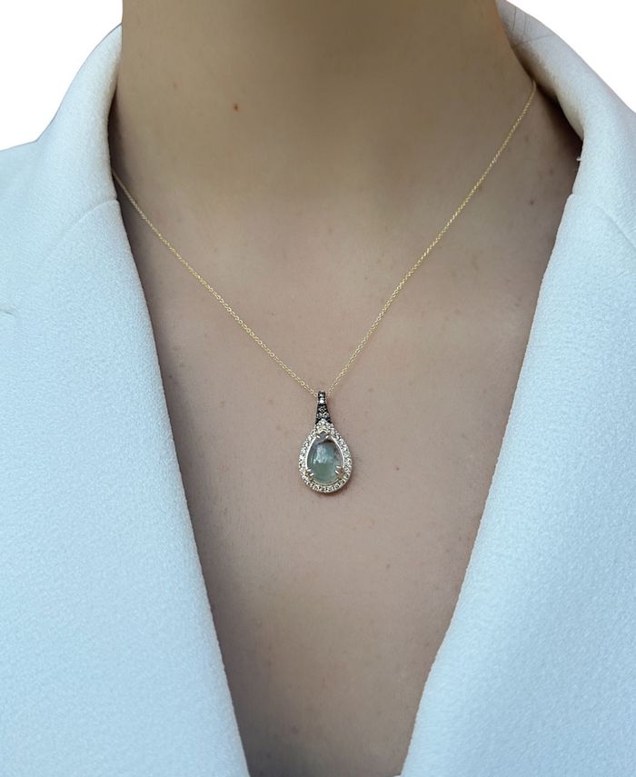 Le Vian Peacock Aquaprase (2-1/3 ct. t.w.) & Diamond (1/4 ct. t.w ...