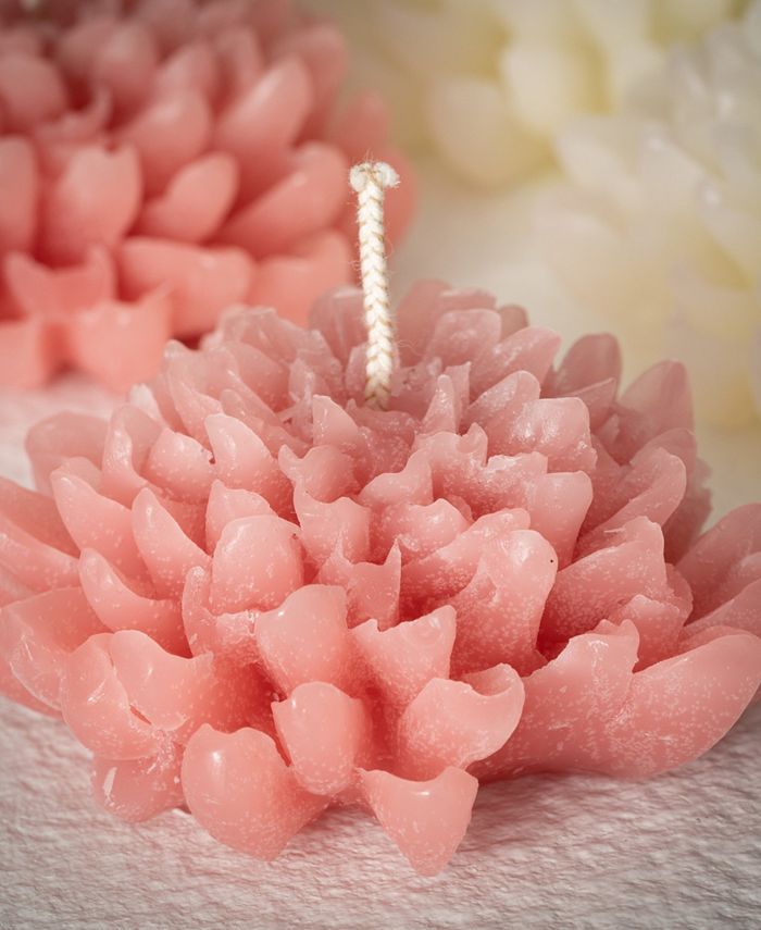 Vance Kitira 2" Blooming Flower Candle, Set of 4 - Macy's