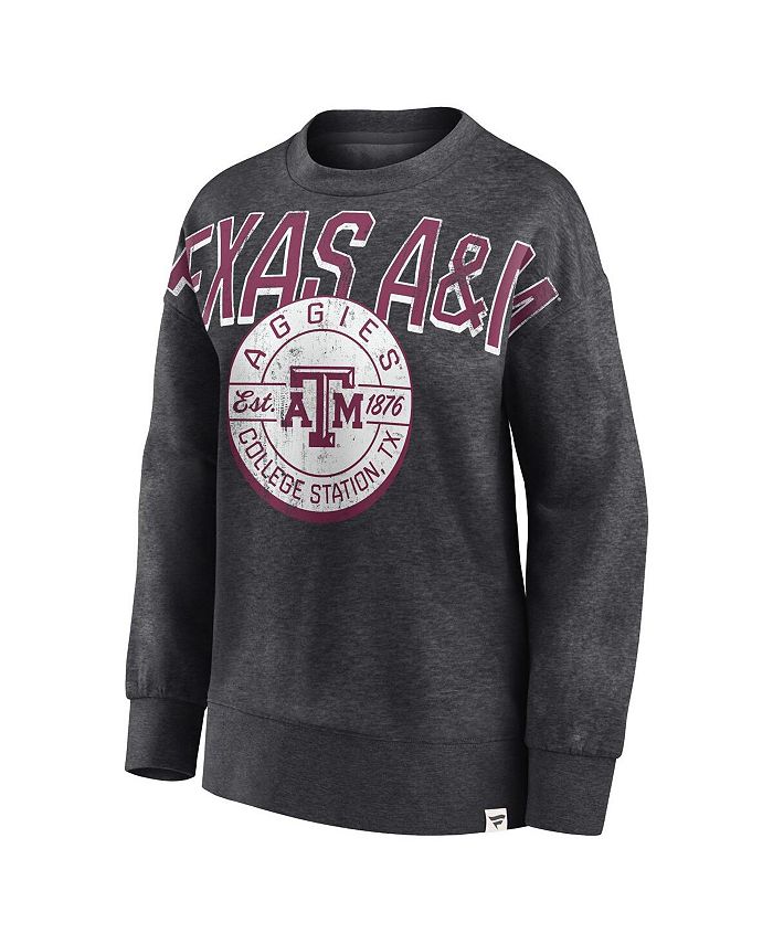 Fanatics Women's Heathered Charcoal Distressed Texas A&M Aggies Jump ...