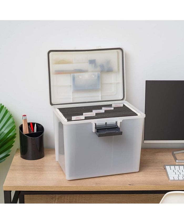 Iris Usa 19 Qt Weatherpro Plastic Office Storage Portable Letter Size
