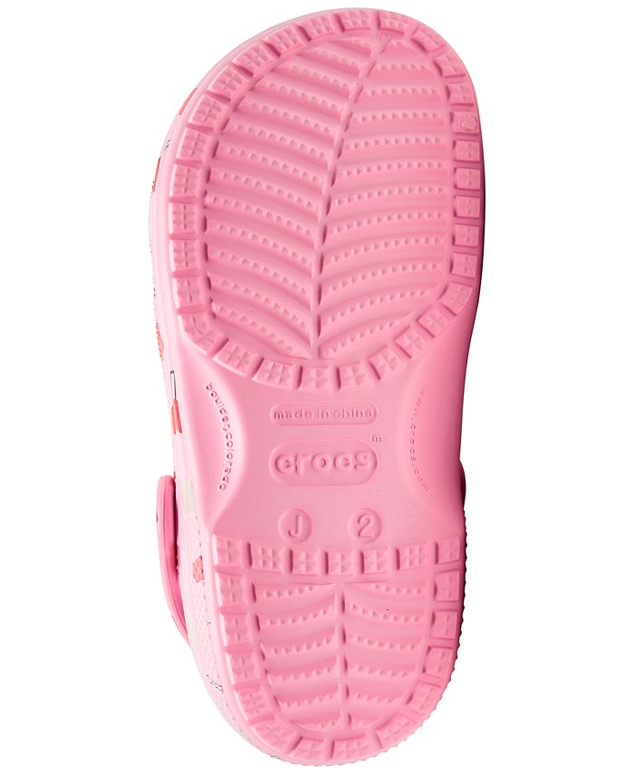 Crocs Little Girls Hearts Classic Clog Sandals from Finish Line - Macy's