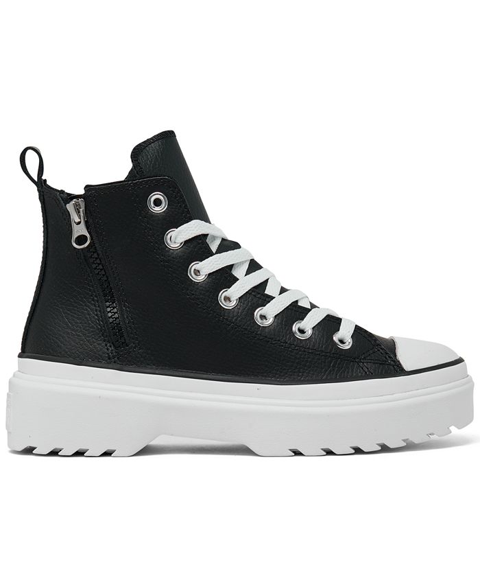 Converse Big Girls Chuck Taylor All Star Lugged Lift Leather Platform ...