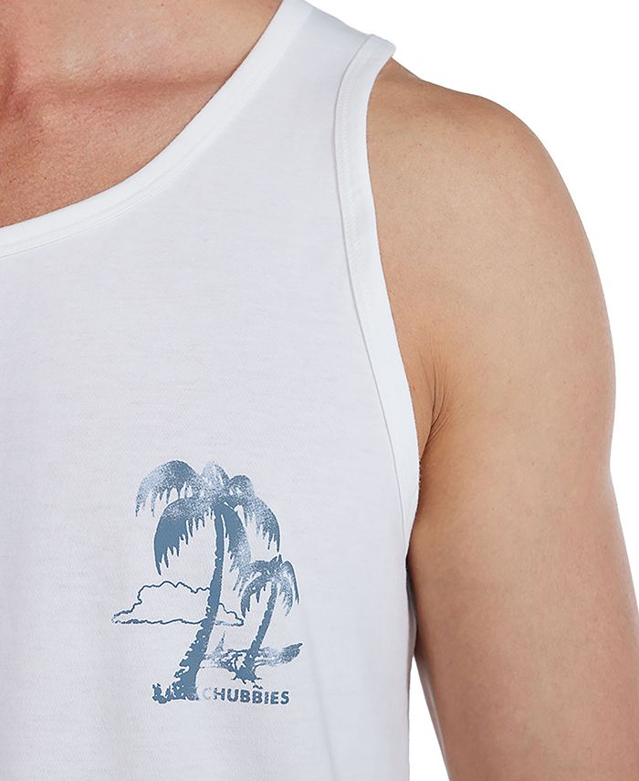 Chubbies Men's The Relaxer Palm Tree Logo Graphic Tank - Macy's