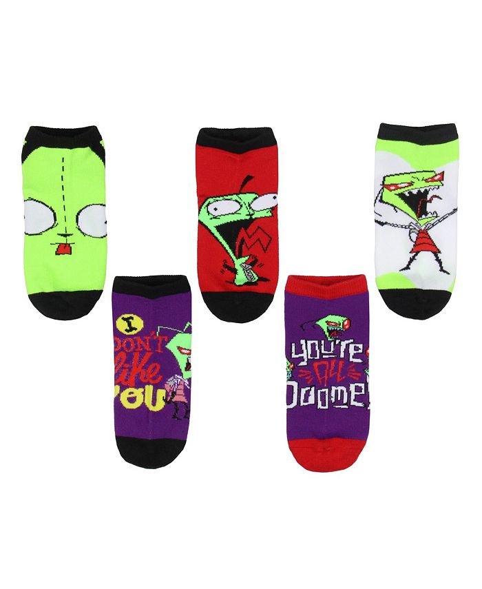 Nickelodeon Invader Zim Adult Unisex Socks Gir Character Face And ...