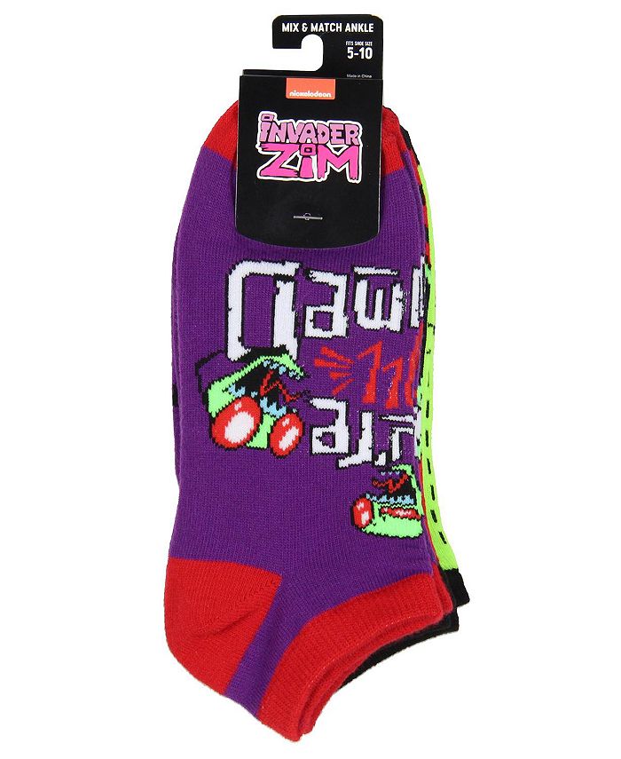 Nickelodeon Invader Zim Adult Unisex Socks Gir Character Face And ...