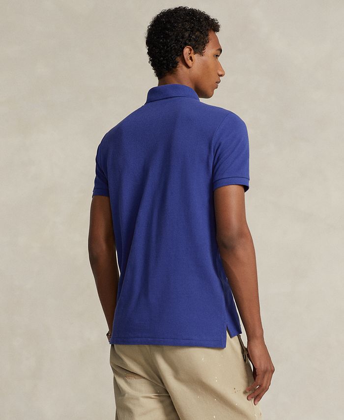 Polo Ralph Lauren Men's Cotton Custom Slim Fit Mesh Polo Shirt - Macy's