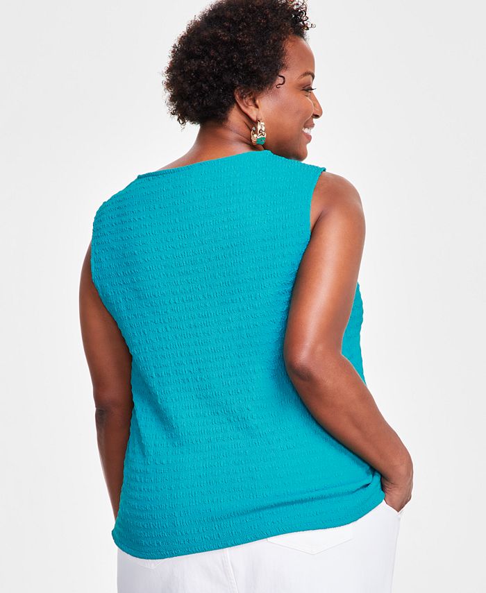 I.N.C. International Concepts Plus Size Textured O-Ring Top, Created ...