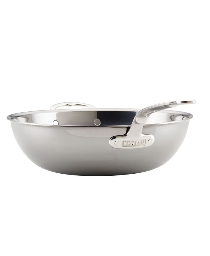 Hestan NanoBond Titanium Stainless Steel 14" Chefs Pan with Helper ...
