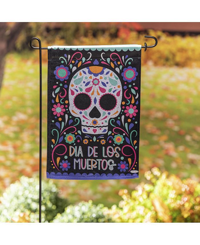 Evergreen Day of the Dead Garden Lustre Flag - Macy's