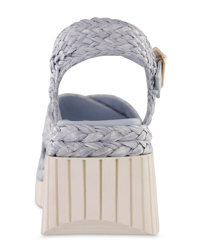 MIA Women's Zamara Raffia Wedge Sandals - Macy's