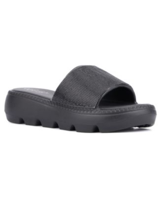 Olivia Miller Women's Glitter Gaze Slide Sandal - Macy's