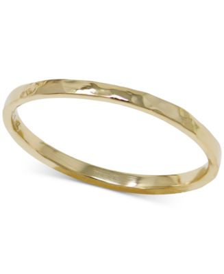 Jac + Jo by Anzie Hammered Narrow Stack Ring in 14k Gold - Macy's