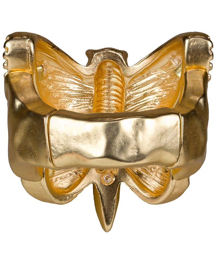 Patricia Nash Gold-Tone Butterfly Statement Stretch Ring - Macy's