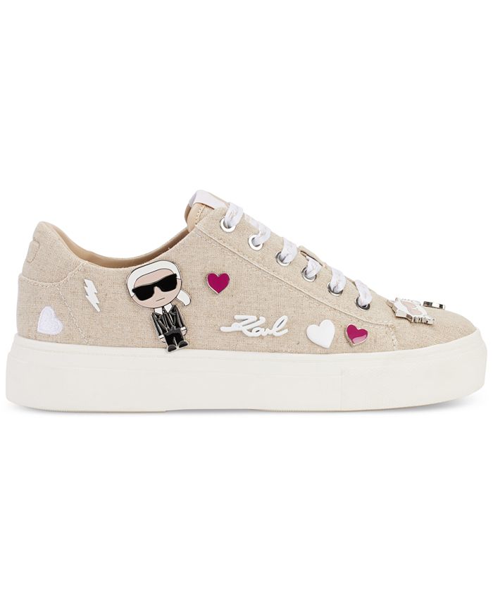 KARL LAGERFELD PARIS Cate Pins Lace Up Sneakers - Macy's