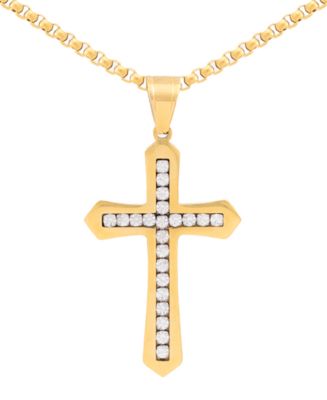 LEGACY for MEN by Simone I. Smith Men's Cubic Zirconia Cross 24 ...